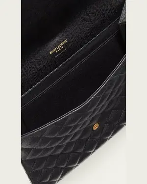 Saint Laurent Envelope Clutch Bag - Nero