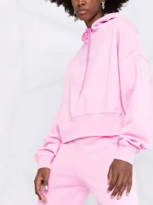 MSGM Logo-print Hoodie - Pink