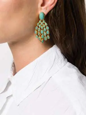 AURÉLIE BIDERMANN Cherokee Turquoise Drop Earrings