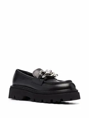 Casadei Chain-detail Chunky Leather Loafers
