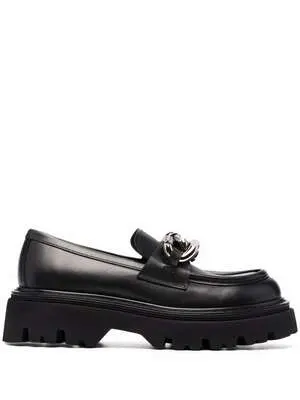 Casadei Chain-detail Chunky Leather Loafers