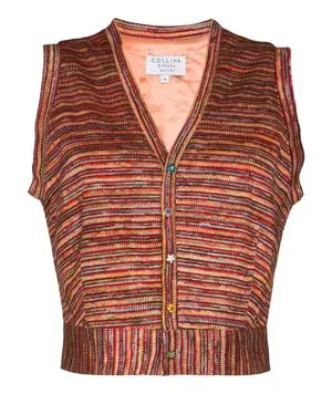 Collina Strada Stripe-pattern V-neck Vest
