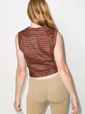 Collina Strada Stripe-pattern V-neck Vest