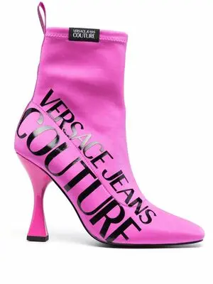 Versace Logo-print Ankle Boots