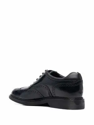 Hogan Leather Lace-up Oxford Shoes - Black