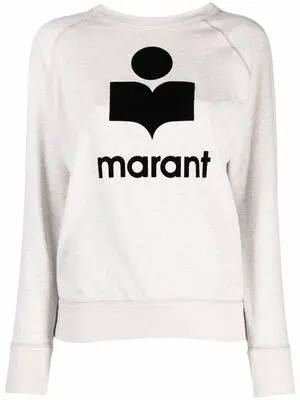 MARANT ETOILE Logo-print Sweatshirt - Neutrals