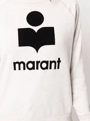 MARANT ETOILE Logo-print Sweatshirt - Neutrals