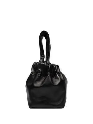 JIL SANDER Drawstring Leather Clutch Bag