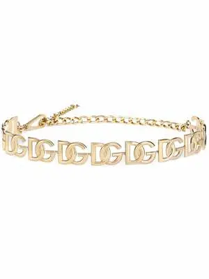 Dolce & Gabbana Dg Logo Chain Belt - Gold