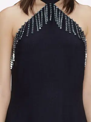 CHRISTOPHER KANE Crystal-trim Halterneck Dress