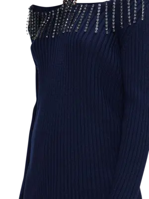 CHRISTOPHER KANE Crystal-embellished Virgin Wool Jumper