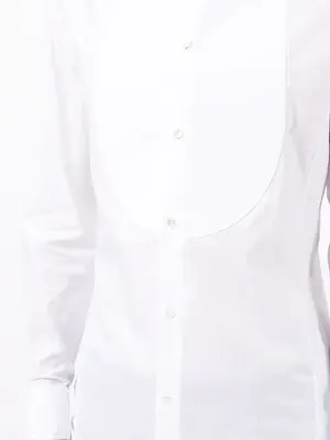 Giorgio Armani Long-sleeved Cotton Shirt - White