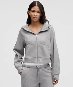 Lululemon Scuba Oversized Full-zip Hoodie - Heathered Core Medium Grey