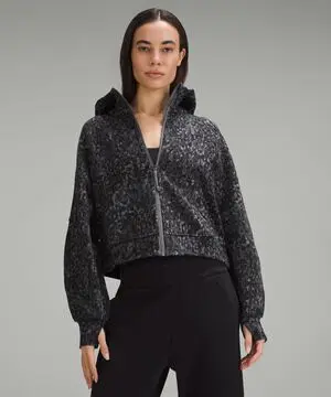 Lululemon Lululemon Scuba Oversized Full-Zip Hoodie Lined Leopard Wp Anchor Multi