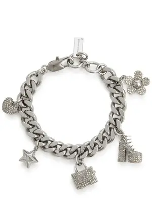 Marc Jacobs Icon Mini Charm -plated Bracelet - Silver