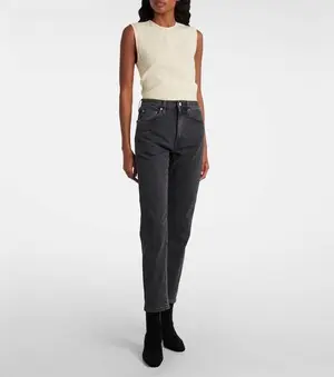 TOTEME Mid-rise Straight Jeans - Grey