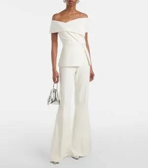 Safiyaa Halluana High-rise Flared Pants - White