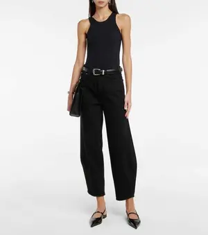 TOTEME Ribbed-knit Stretch-cotton Tank Top