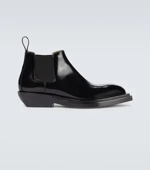 Bottega Veneta Chisel Leather Ankle Boots