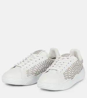 Alaïa Lazer-cut Leather Sneakers