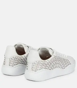 Alaïa Lazer-cut Leather Sneakers