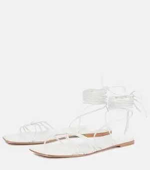 GIANVITO ROSSI Lace-up Leather Sandals