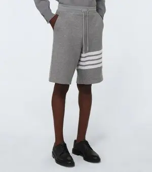 Thom Browne 4-bar Cotton Jersey Shorts