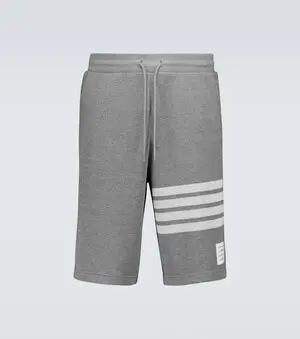 Thom Browne 4-bar Cotton Jersey Shorts