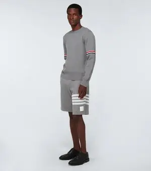 Thom Browne 4-bar Cotton Jersey Shorts