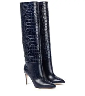 Paris Texas Croc-effect Leather Knee-high Boots