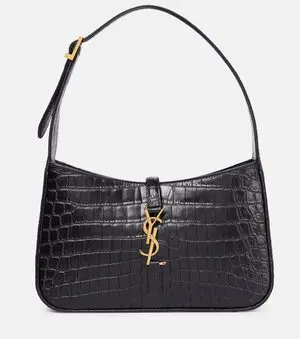 Saint Laurent Le 5 À 7 Leather Shoulder Bag - Black