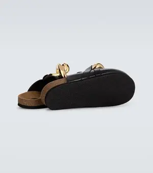 JW Anderson Curb Chain Mules - Black