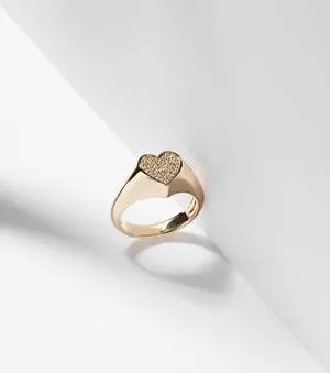 SYDNEY EVAN 14kt Yellow Diamond Heart Ring