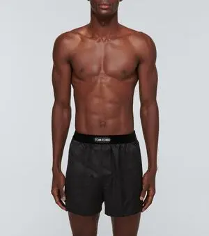 TOM FORD Silk-blend Boxers - Black
