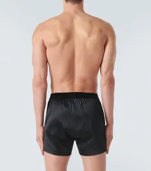 TOM FORD Silk-blend Boxers - Black