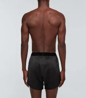 TOM FORD Silk-blend Boxers - Black