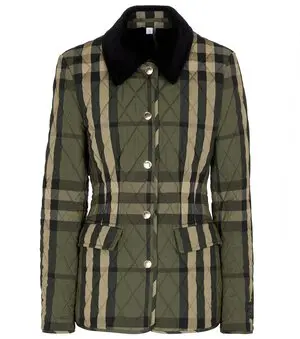 Burberry Checked Quilted Jacket