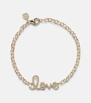 SYDNEY EVAN Love 14kt Yellow And Diamond Bracelet - Gold