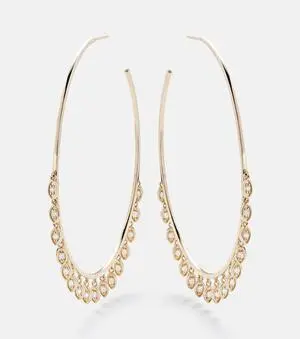 SYDNEY EVAN 14kt Yellow Diamond Hoop Earrings - Gold