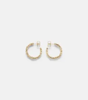 SYDNEY EVAN 14kt Yellow Diamond Hoop Earrings