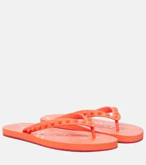 CHRISTIAN LOUBOUTIN Loubi Flip Thong Sandals - Orange