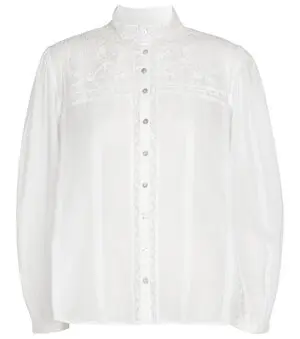 LoveShackFancy Ronda Cotton Blouse