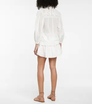 LoveShackFancy Ronda Cotton Blouse