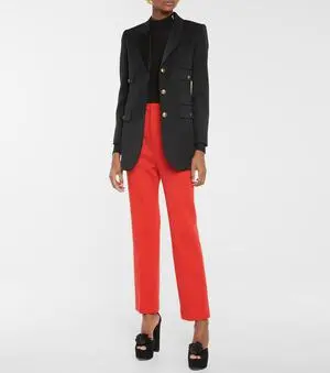 Saint Laurent Jodie Suede Platform Sandals