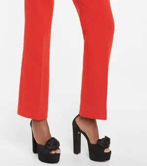 Saint Laurent Jodie Suede Platform Sandals