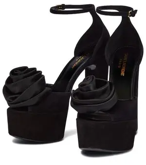 Saint Laurent Jodie Suede Platform Sandals