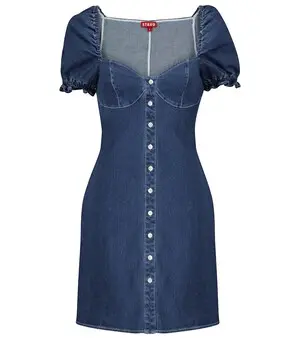 Staud Sur Denim Mini Dress