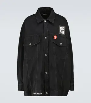 Raf Simons Oversized Denim Jacket In Black - 40% Off | Editorialist