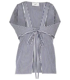 Coperni Striped Cotton Poplin Top