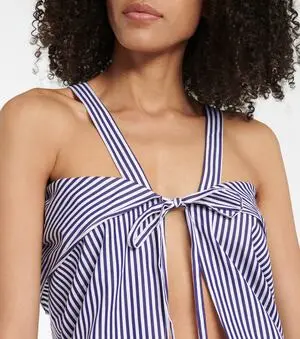 Coperni Striped Cotton Poplin Top